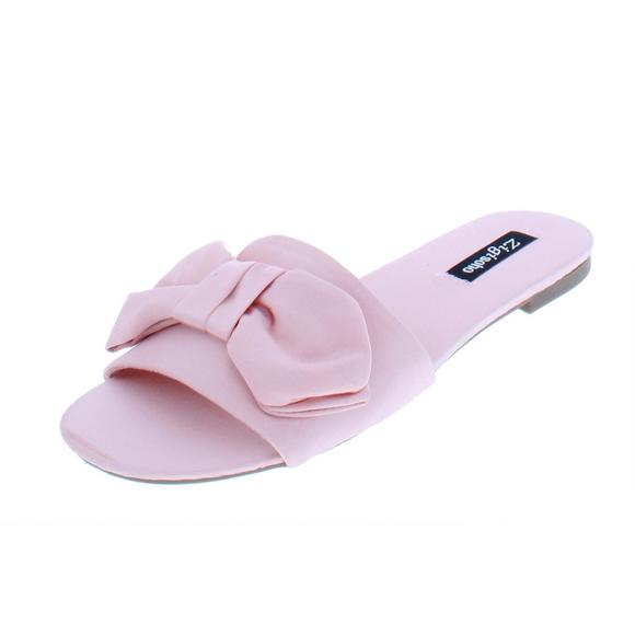 Zigi Soho | Shoes | Zigi Soho Womens Valiant Pink Satin Open Toe Slides ...